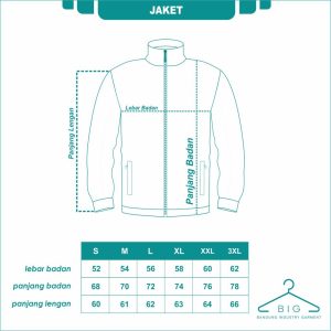 Standar Ukuran Jaket S M L XL XXL dan XXXL - Info Menarik